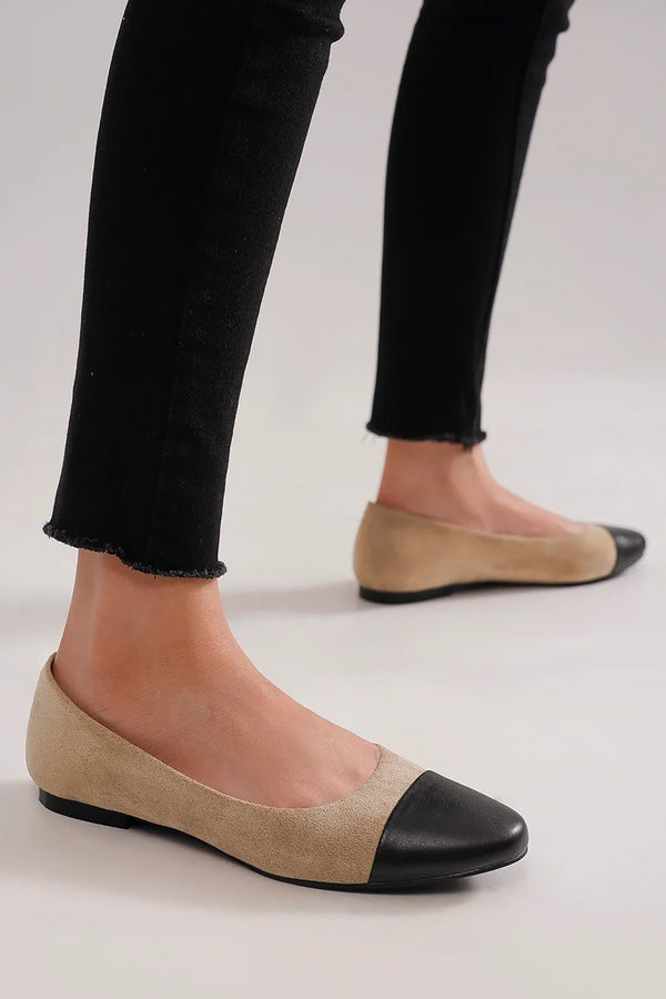 Rounded Cap Toe Ballet Flat | Brazos Avenue Market